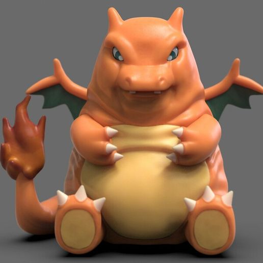 🐉 Chonky Dragon / Fat Charizard・ 3D File for ・Cults
