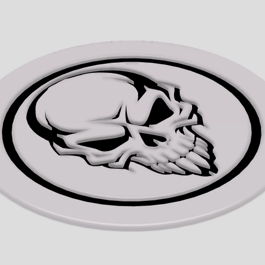 💀 Skull Coaster・ STL File for 3D printing・Cults
