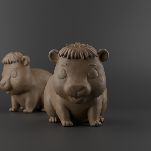 👾 Capivara/Capybara Cartoon・Free STL File for 3D printing・Cults