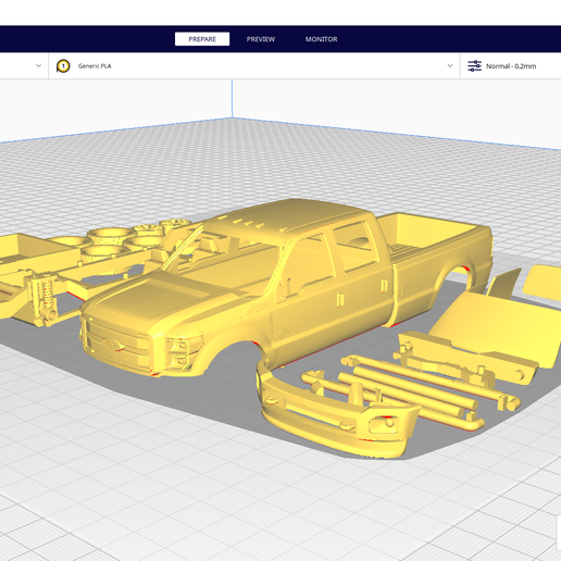 🚙 ford F-250 & F-350 double cab super duty 2011-2016・ 3D File for 3D ...