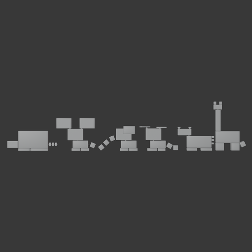 Free STL file Block Animals - Six Critters 🧸 ・3D printing idea to ...