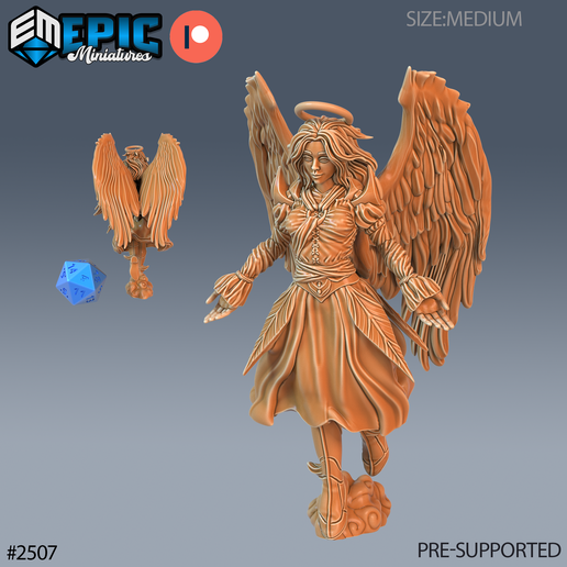 👼 Angel Female ‧ DnD Miniature ‧ Tabletop Miniatures ‧ Gaming Monster ...