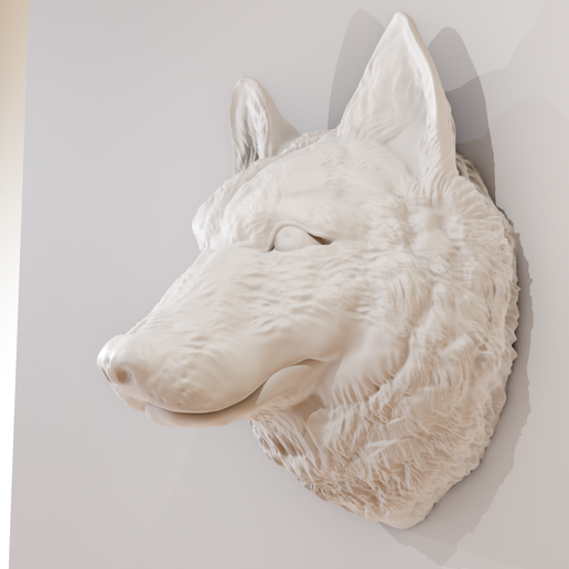 STL file husky dog head wall mount stl 🐕 ・3D printable model to ...