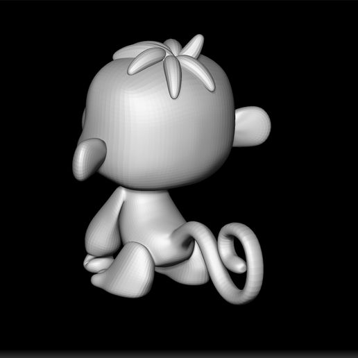 STL file cute toon little monkey - cute ape - monkey toy 🐒 ・3D print ...
