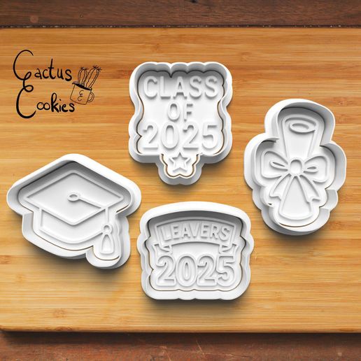 🏫 School Leavers 2025 Cookie Cutter set 0847・ 3D File for 3D printing・Cults