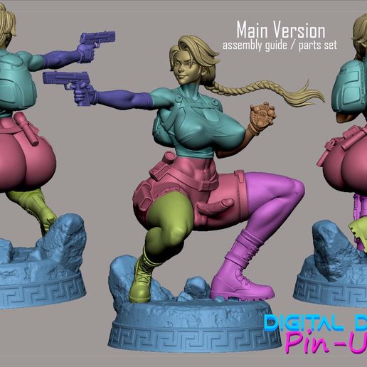 🪦 FUTA Lara Croft (Tomb Raider) NSFW version with Miniatures COMBO PACK・ 3D File for 3D printing ...