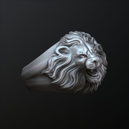 3D file Lion ring 3D print model 🦁 ・3D print object to download・Cults