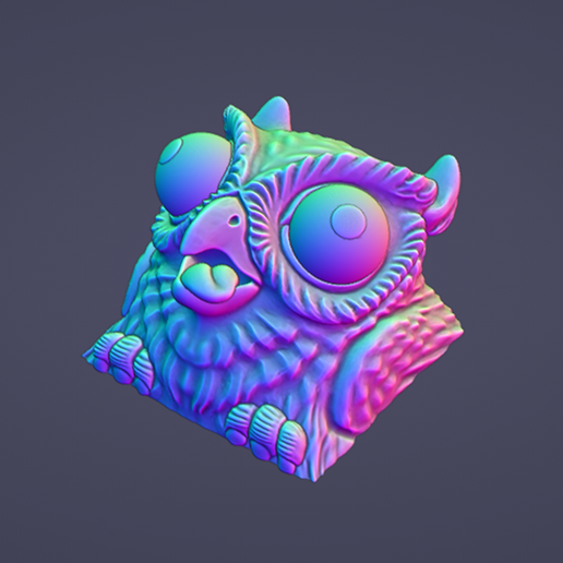 🦉 the Owl one - Derpy Eye Artisan Keycap 🦉・ 3D File for 3D printing・Cults