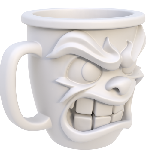 ☕ Mug angry 02・ 3D File for 3D printing・Cults