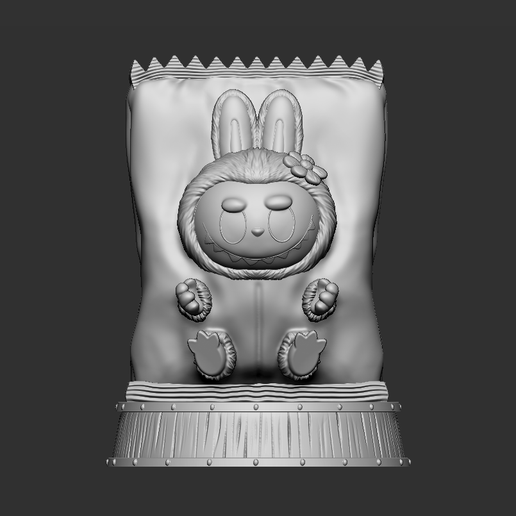STL file Labubu sitting snack 🦸 ・3D printable model to download・Cults