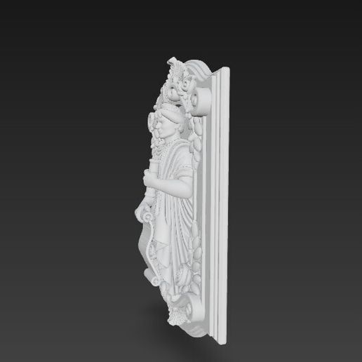 🎨 Relieve de ninfa Jugendstil imprimible en 3D - Panel mural Art ...