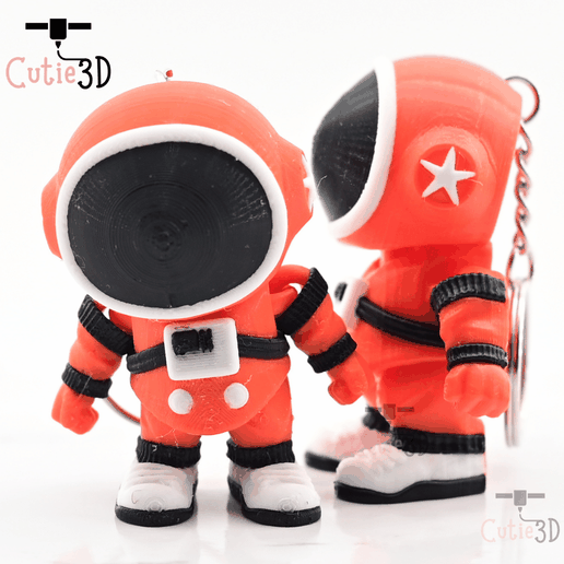 3D file Cutie3D Articulated Mini Astronaut Space Theme Keychain - Cute ...