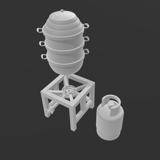 STL file Cooking set 1/64 🍳 ・Model to download and 3D print・Cults
