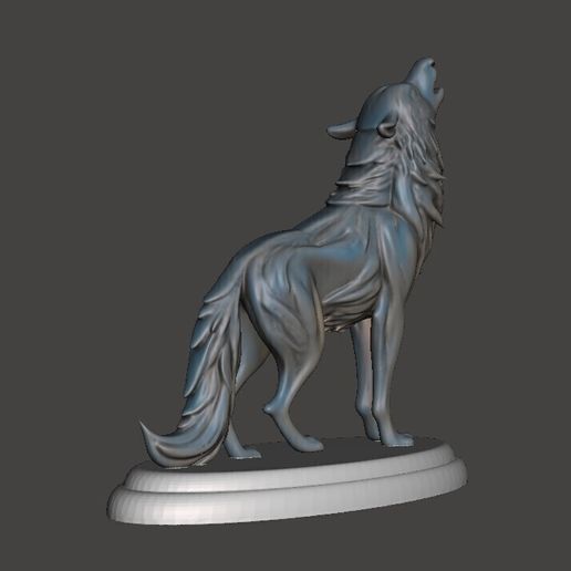 🐺 Howling Wolf Gray Wolf - Base - 3D Print Model・ STL File for 3D ...