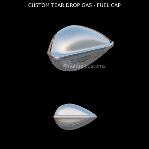 💧 CUSTOM TEAR DROP GAS - FUEL CAP・ STL File for 3D printing・Cults