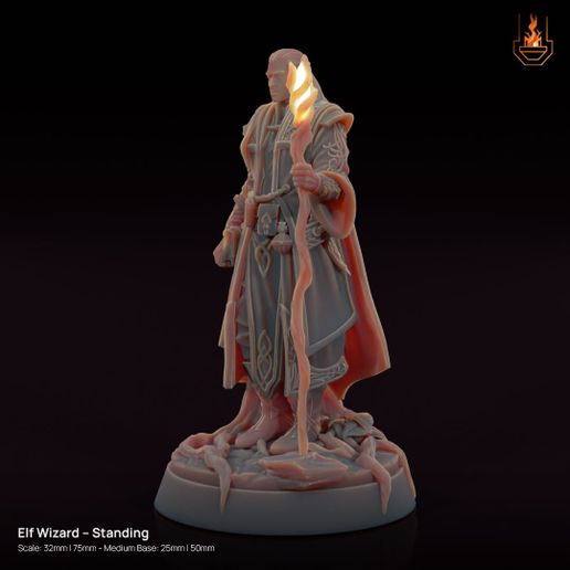 🧝 Elf Wizard - Standing・ STL File for 3D printing・Cults