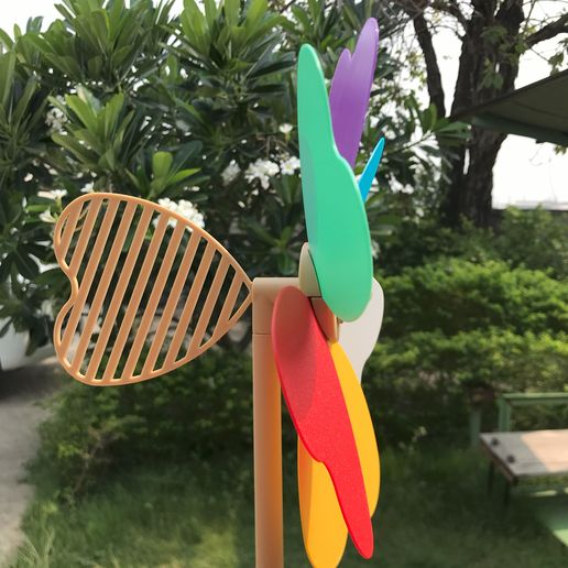 Free STL file Heart windmill 💜 (3MF)・3D print design to download・Cults