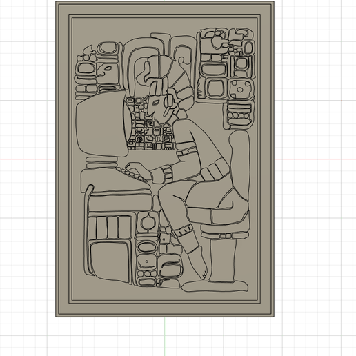 🖥️ Pakal the great - Mayan - Maya - Computer・ STL File for ・Cults