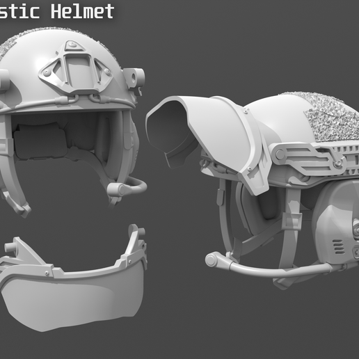 🪖 Ballistic Helmet V5 for 6 inch action figures・ 3D File for 3D ...