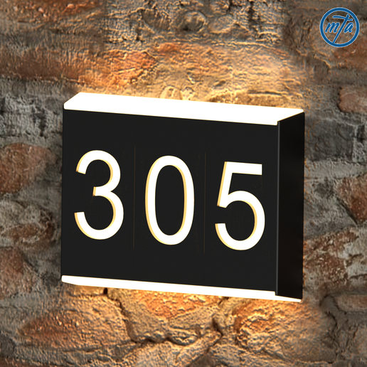 🚪 door number・ STL File for 3D printing・Cults