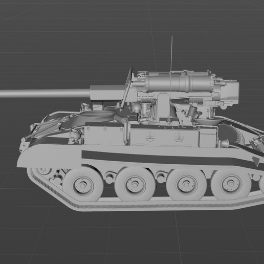 🦂 US M56 "Scorpion" anti-tank destroyer 3D model material・ OBJ File for ...