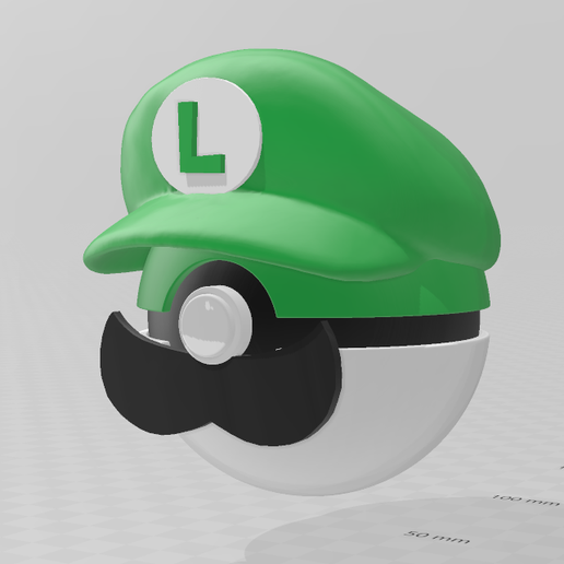 🐉 Luigi Pokeball・ STL File for ・Cults