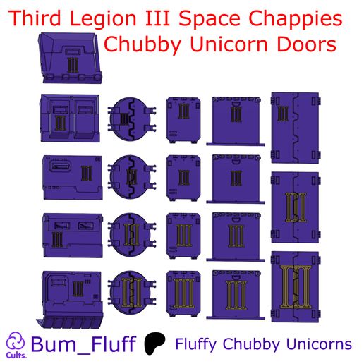 🛰 Third Legion III Space Chappies Chubby Unicorn Doors・ STL File for 3D ...