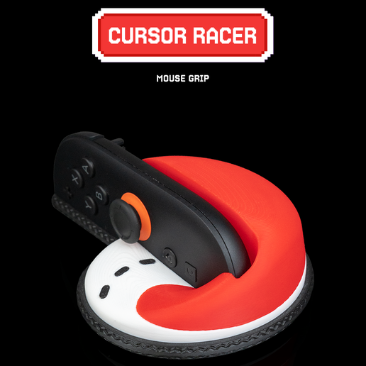 🐁 Cursor Racer Mouse Grip・ 3D File for 3D printing・Cults