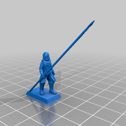 🎲 Generic Medieval Heavy Pikemen・Free 3D File for ・Cults