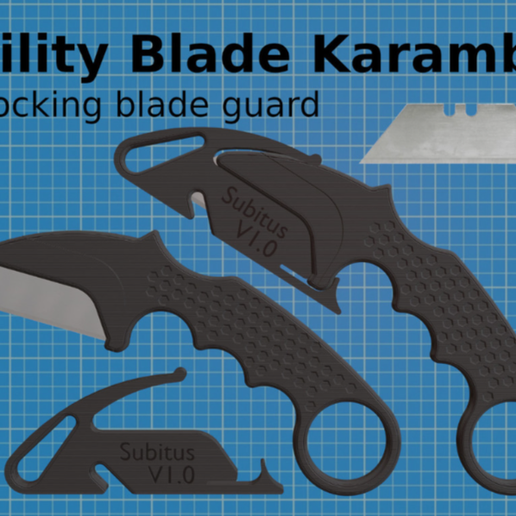 STL file Utility Knife Karambit・3D printing template to download・Cults