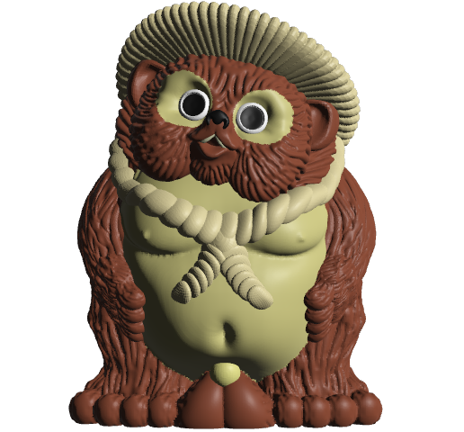 🎨 Estatua de Tanuki・Free STL File for 3D printing・Cults