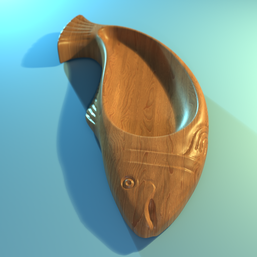 STL file Fish-shaped serving tray 🪵 ・Template to download and 3D print ...