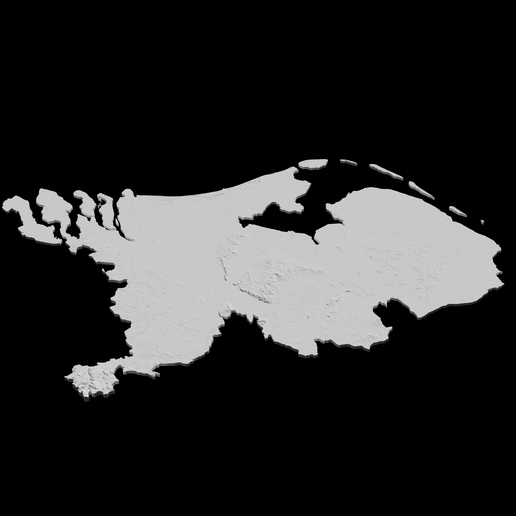 🇳🇱 Netherlands Topographic Map - 3D Terrain Elevation - Relief 3D Map ...