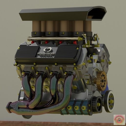 🚙 FORD MUSTANG HOONICORN V1 - ENGINE・ STL File for 3D printing・Cults