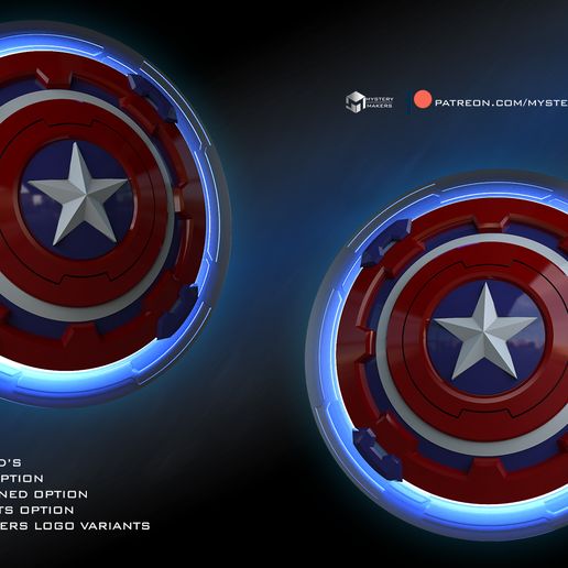 🛡️ Captain America energy shield・ 3D File for 3D printing・Cults
