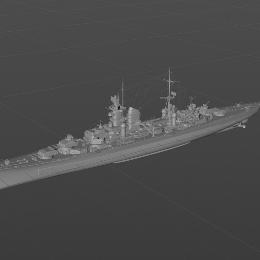 🚢 German "Hindenburg" cruiser 3D model material・ OBJ File for 3D ...