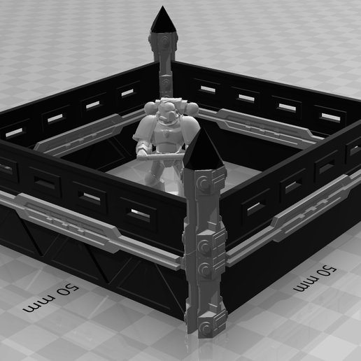 🎲 PLF - Imperial Redoubt - WH40k・Free STL File for ・Cults