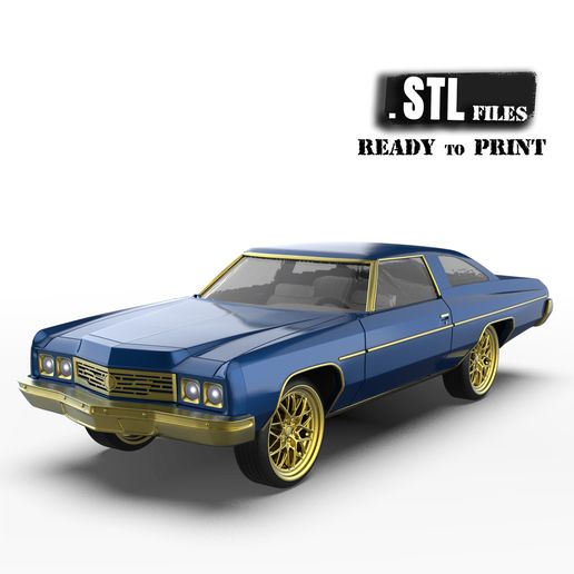 🚗 Chevy Impala 2door Donk and Lowride 3Dprint Model with Custom Wheels ...