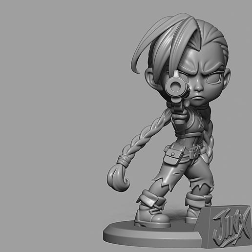 🎨 Jinx Chibi STL Figure – 3D Printable Fan Art・ STL File for 3D printing・Cults