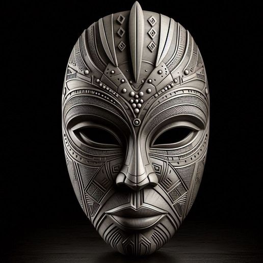 🗿 Guardian of Heritage – Tribal Mask Sculpture・ STL File for 3D ...