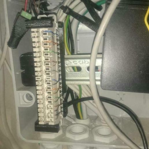 🔌 LSA-Plus Krone to Din rail mount・Free 3D File for ・Cults