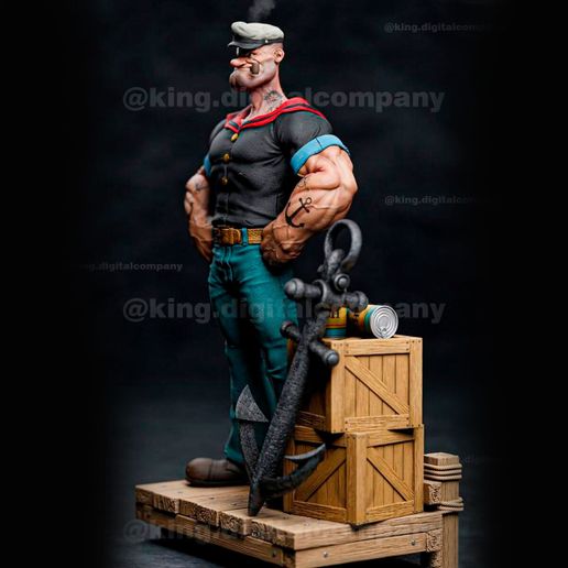 🦸 STL Premium - Popeye・ 3D File for 3D printing・Cults