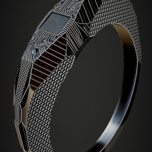 STL file Tech ring 💍 ・Model to download and 3D print・Cults