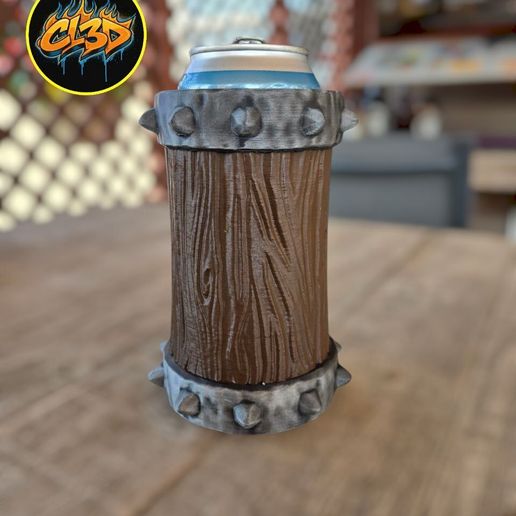 🪵 Spiked Wood Stein - 12 ounce and Tallboy・ STL File for 3D printing・Cults