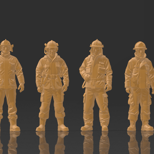 🚒 4 Pack Set 1 - Firefighters H0 | Firefighters H0 - 4 Pack Set 1・ STL ...