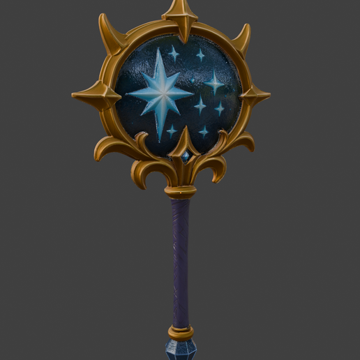 🎭 Celestial Staff・ STL File for 3D printing・Cults