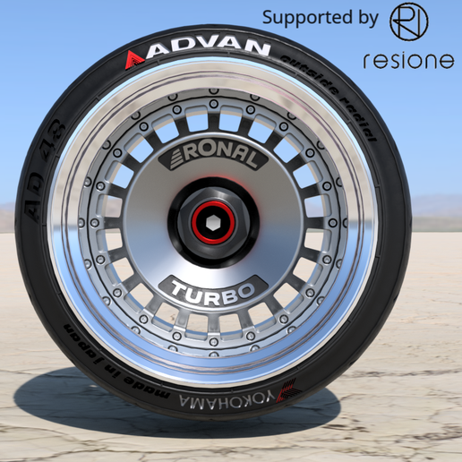 🚗 Ronal TURBO custom style rims 18 inch for diecast and scale models ...