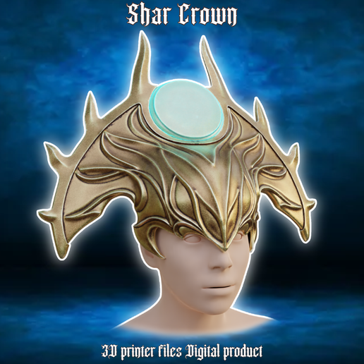 👑 Shar Cosplay Crown Headwear Helmet Baldurs Gate 3・Arquivo 3D para ...