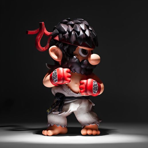 👾 Mario Bros Ryu Street Fighter toy・ STL File for 3D printing・Cults