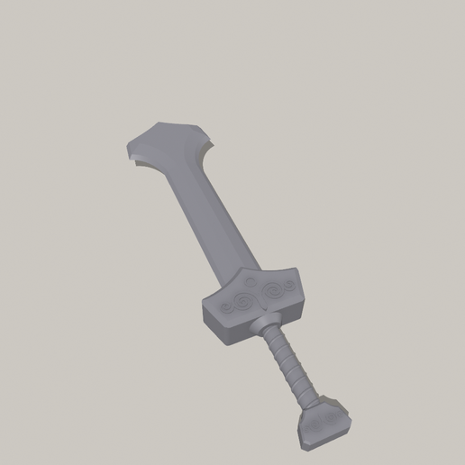 arquivo 3MF Espada Mjolnir 🥷 ・modelo de impressão 3D para download・Cults
